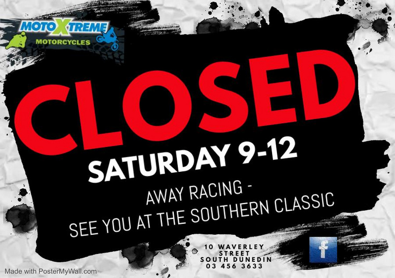 Closed Saturday 25th Nov. 9-12 | MotoXtreme Motorcycles